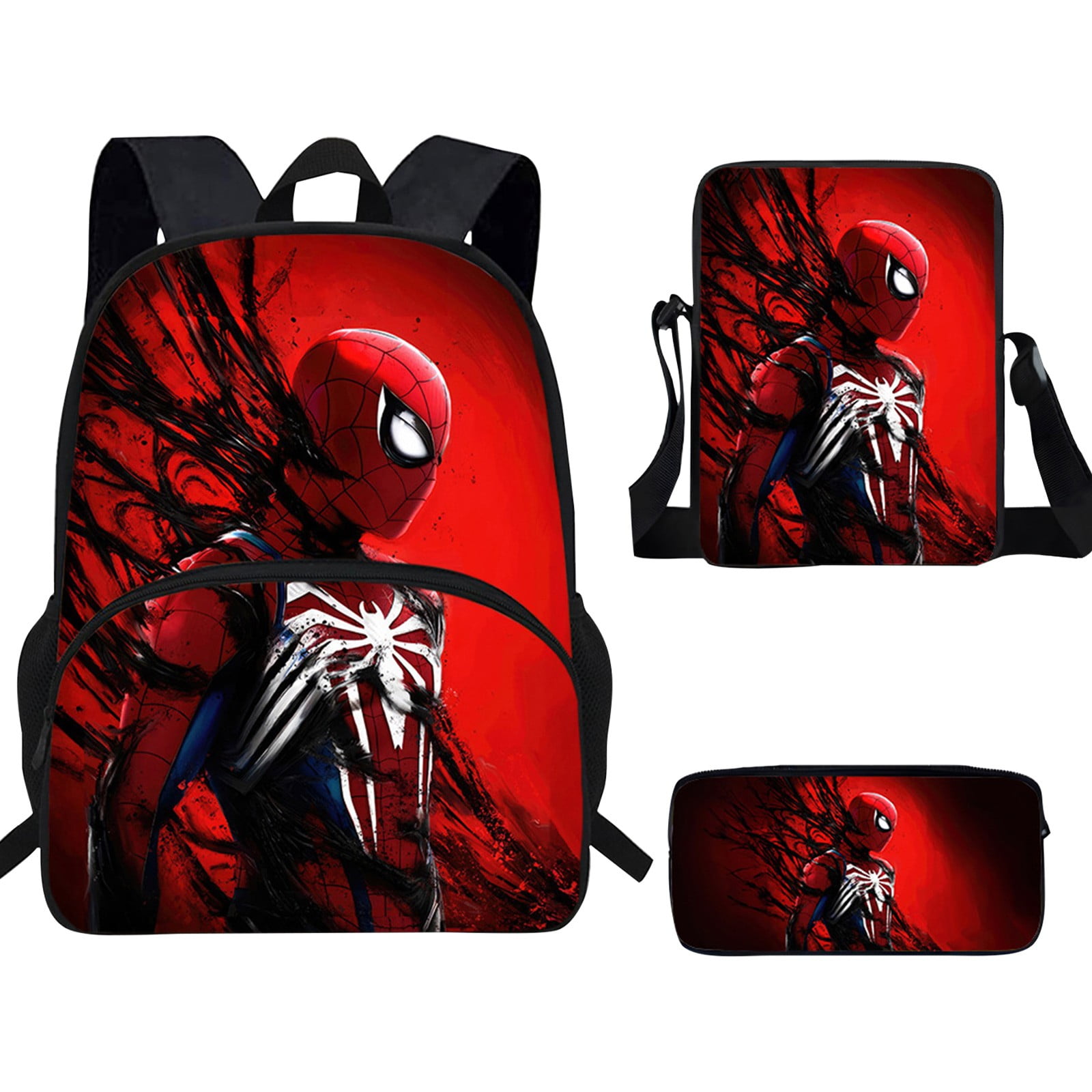 TYFLEI 3 Pcs Cute Spiderman Backpack Cartoon Style Spider Man Laptop ...