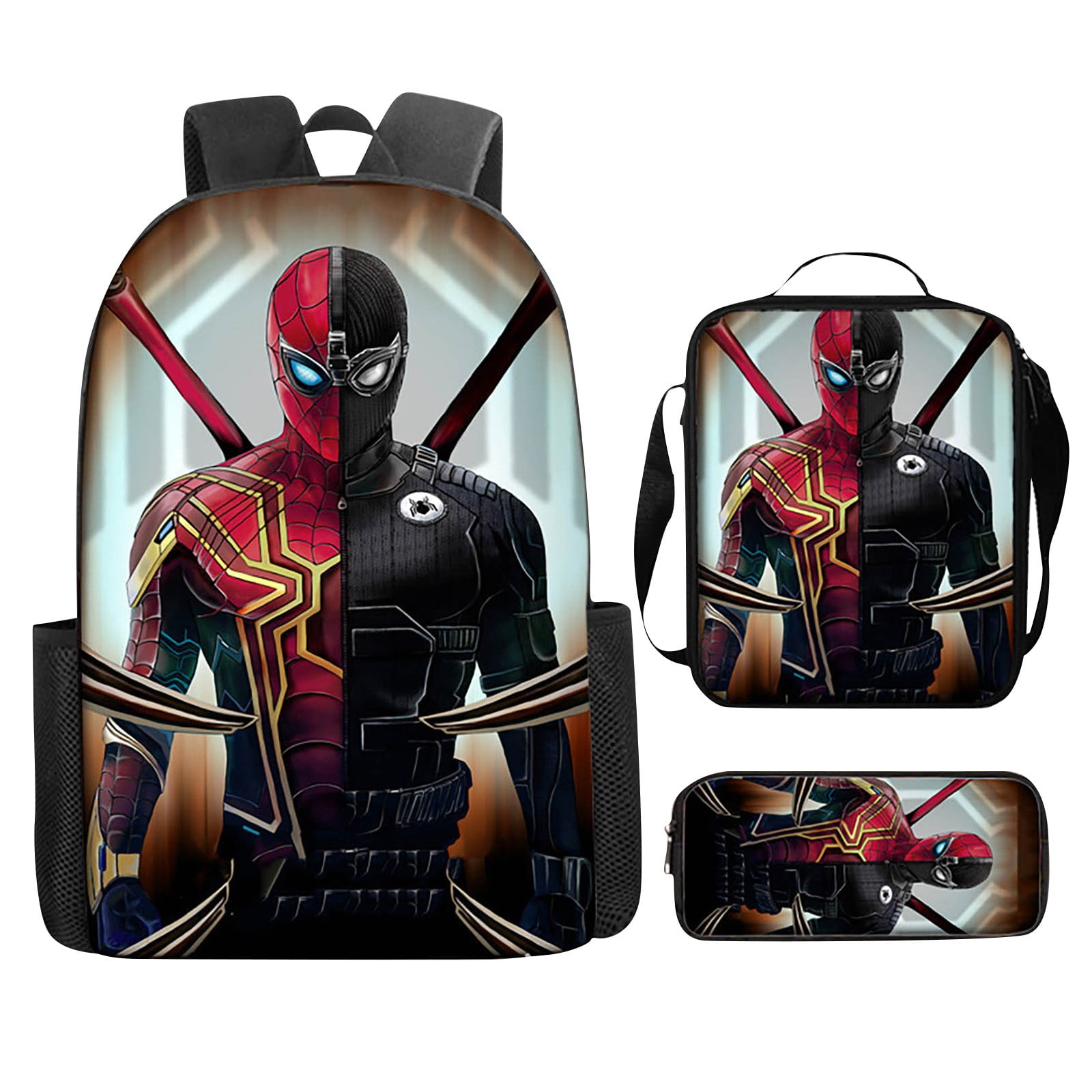 TYFLEI 3 Pcs Cute Spiderman Backpack Cartoon Style Spider Man Laptop ...