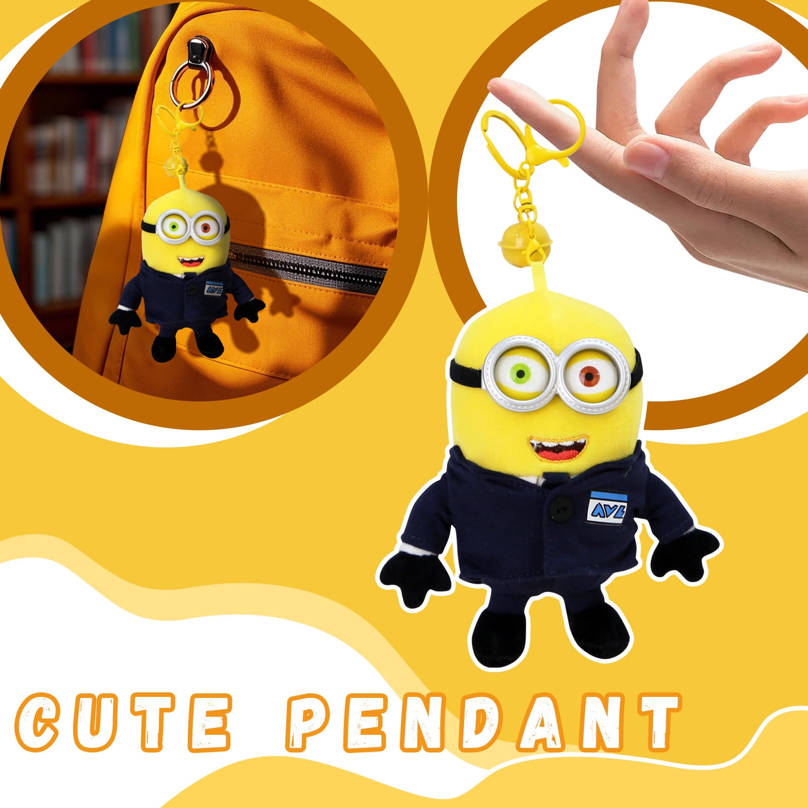 TYFLEI 4.7 In Cute Minion Stuffed Animals Keychain Collectible Minion ...
