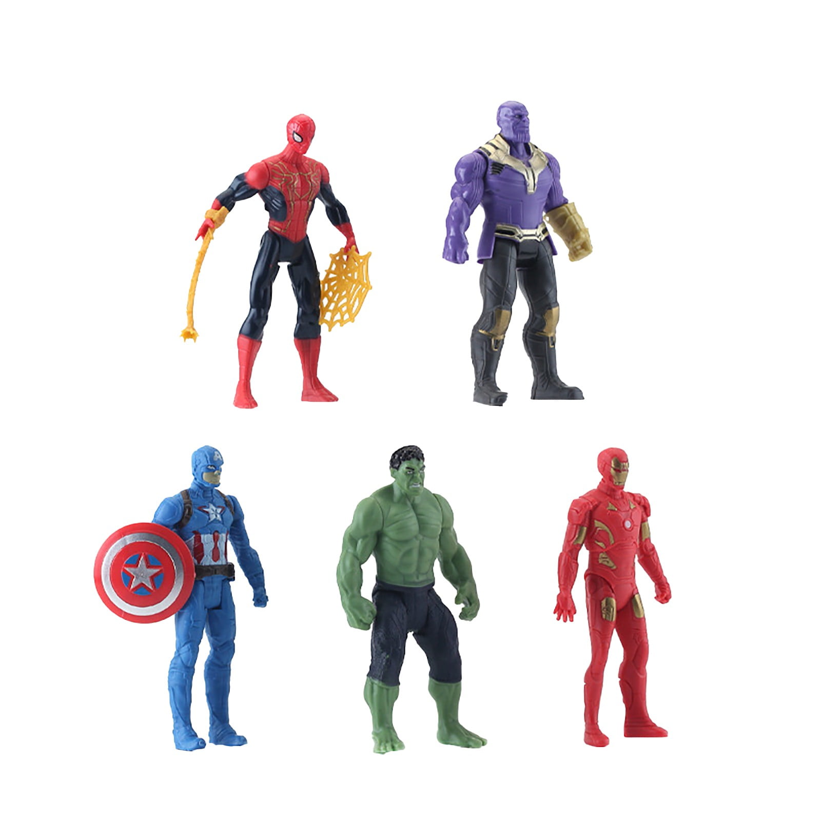 TYFLEI 5 Pcs Superhero Collectibles Super Hero Series Action Figure Set ...