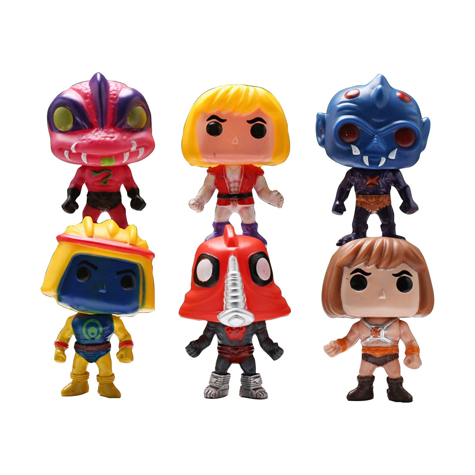 TYFLEI 6 Pcs Masters of The Universe Action Figures Desk Decorations ...