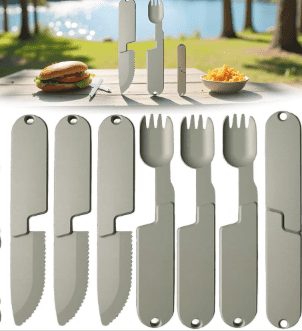 TYFLEI Camping Eating Utensils Set,Kopak Utensil Set,2 in 1 Camping ...
