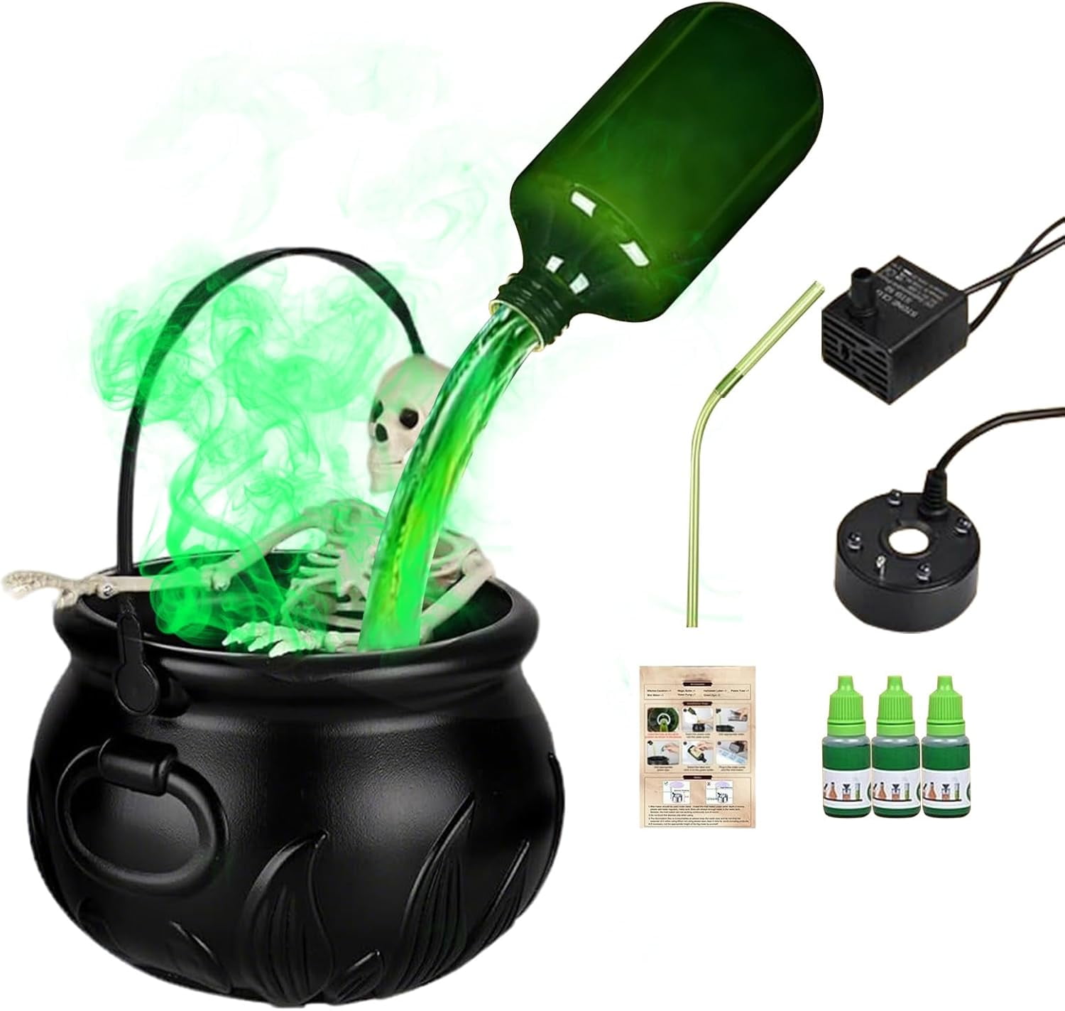 TYFLEI Cauldron Halloween Decor With magics Floating Potion Bottles And Diffuser - Floating ...