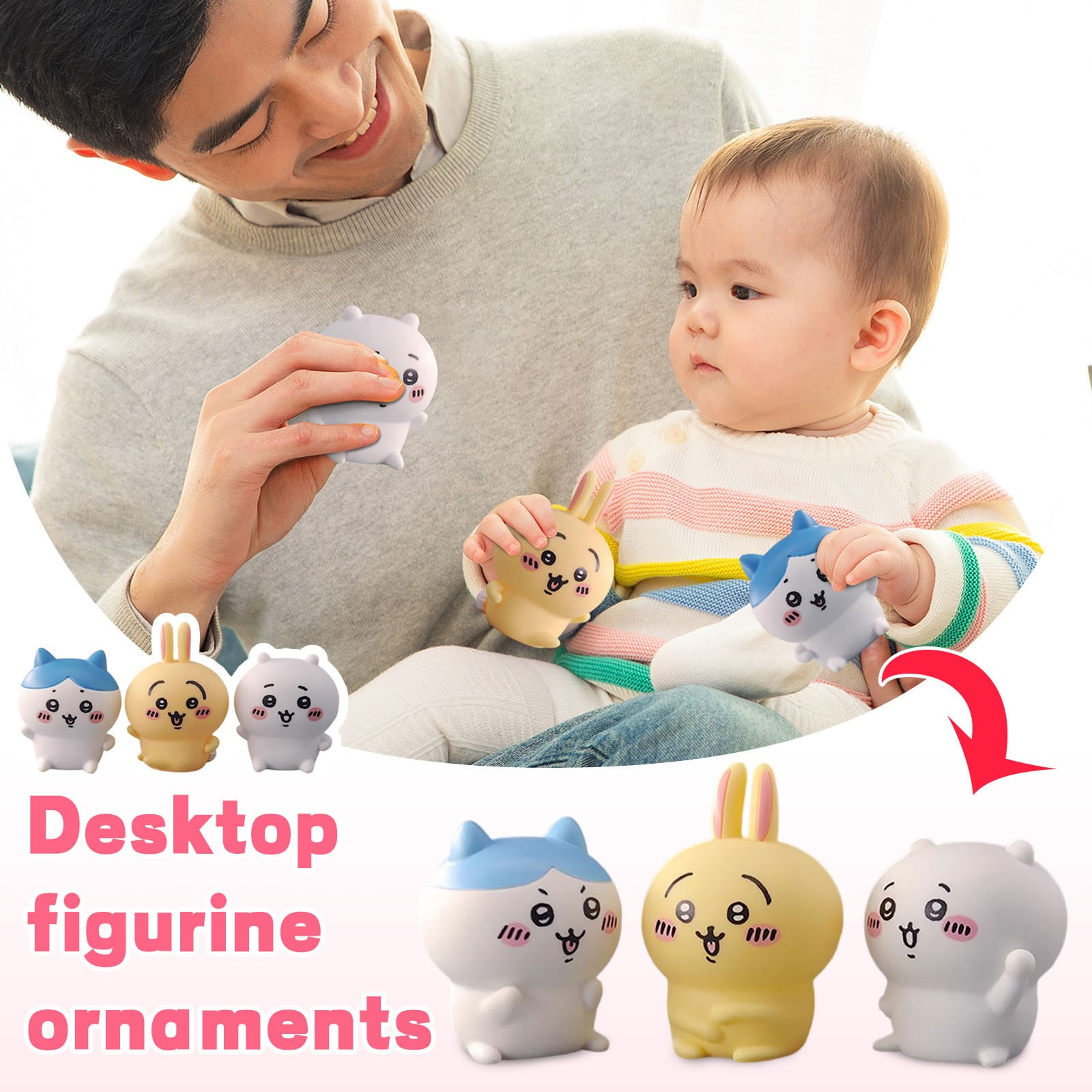 TYFLEI Cute Mini Chiikawa Action Figures Kawaii Birthday Party Gifts ...