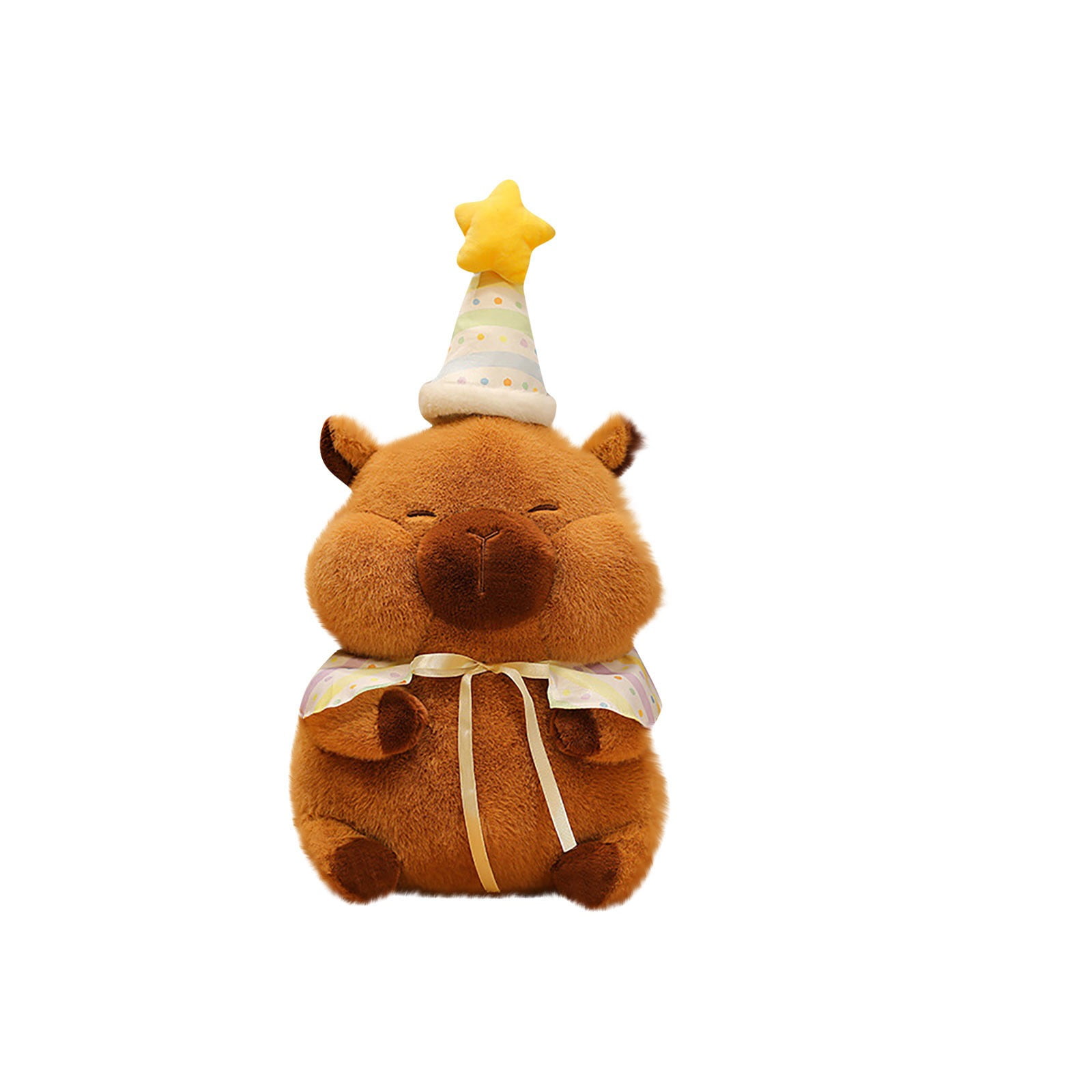 TYFLEI Cute Star Hat Capybara Plush Kawaii Huggable Capybara Stuffed ...