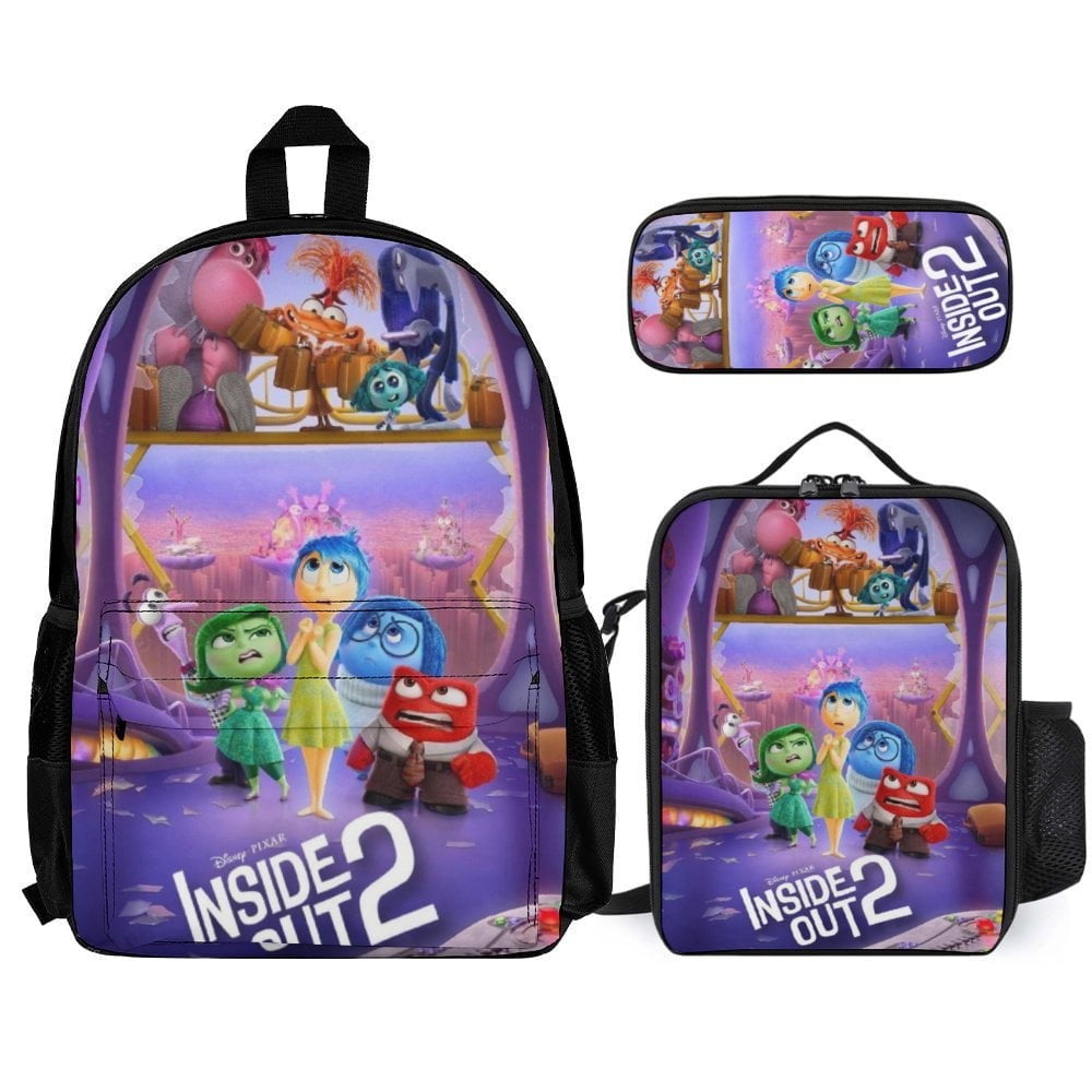 TYFLEI Inside Out Cute Backpack 3 Pcs Kawaii Inside Out Backpack for ...