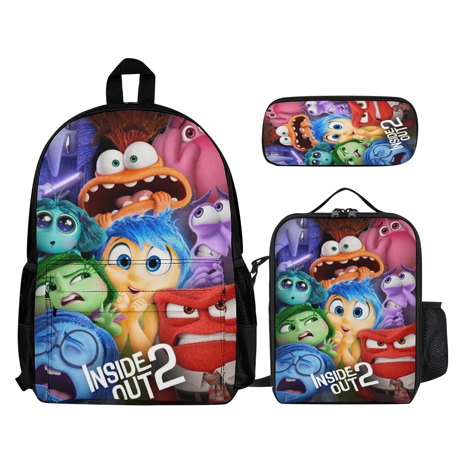 TYFLEI Inside Out Cute Backpack 3 Pcs Kawaii Inside Out Backpack for ...