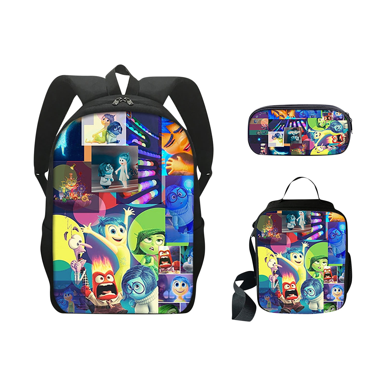 TYFLEI Inside Out Cute Backpack 3 Pcs Kawaii Inside Out Backpack for ...