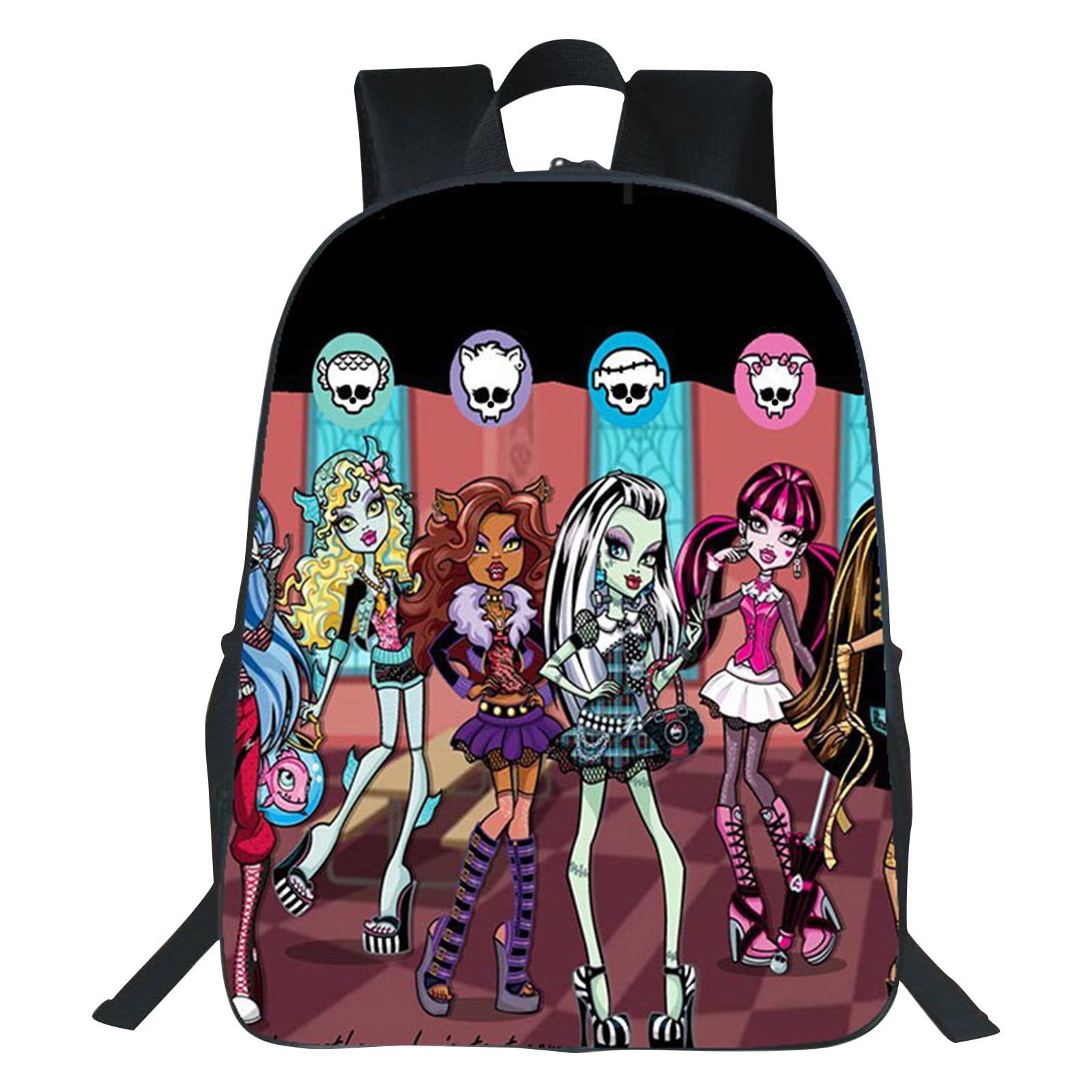 TYFLEI Lightweight Monster High Backpack Back to School Supplies 15.7 ...