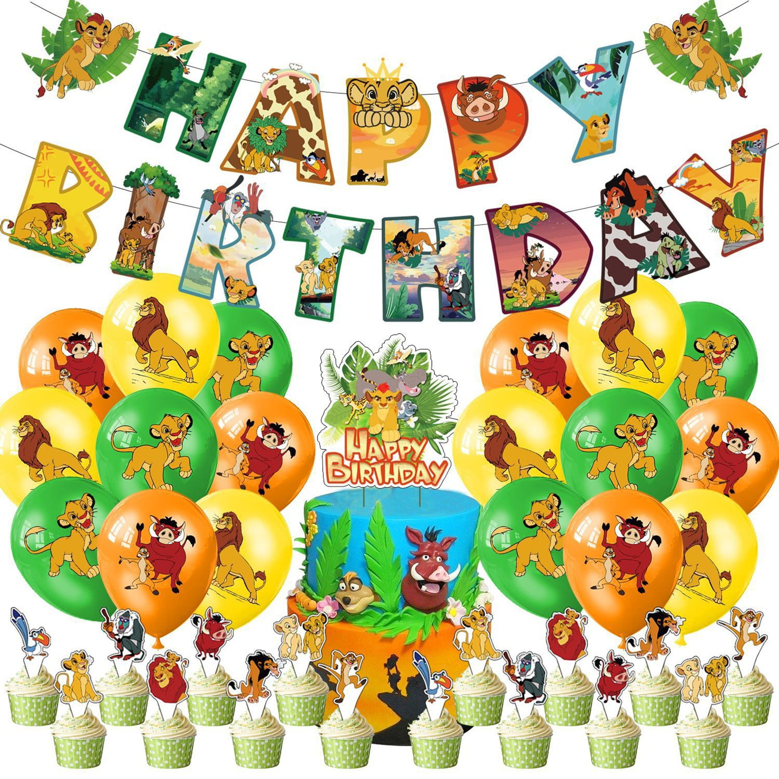 TYFLEI Lion King Birthday Party Decorations Lion King Party Supplies ...