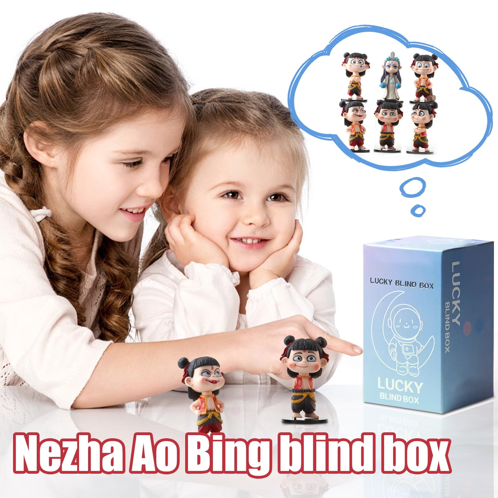 TYFLEI Nezha Action Figurine, Nezha Blind Box Expressive Decoration ...