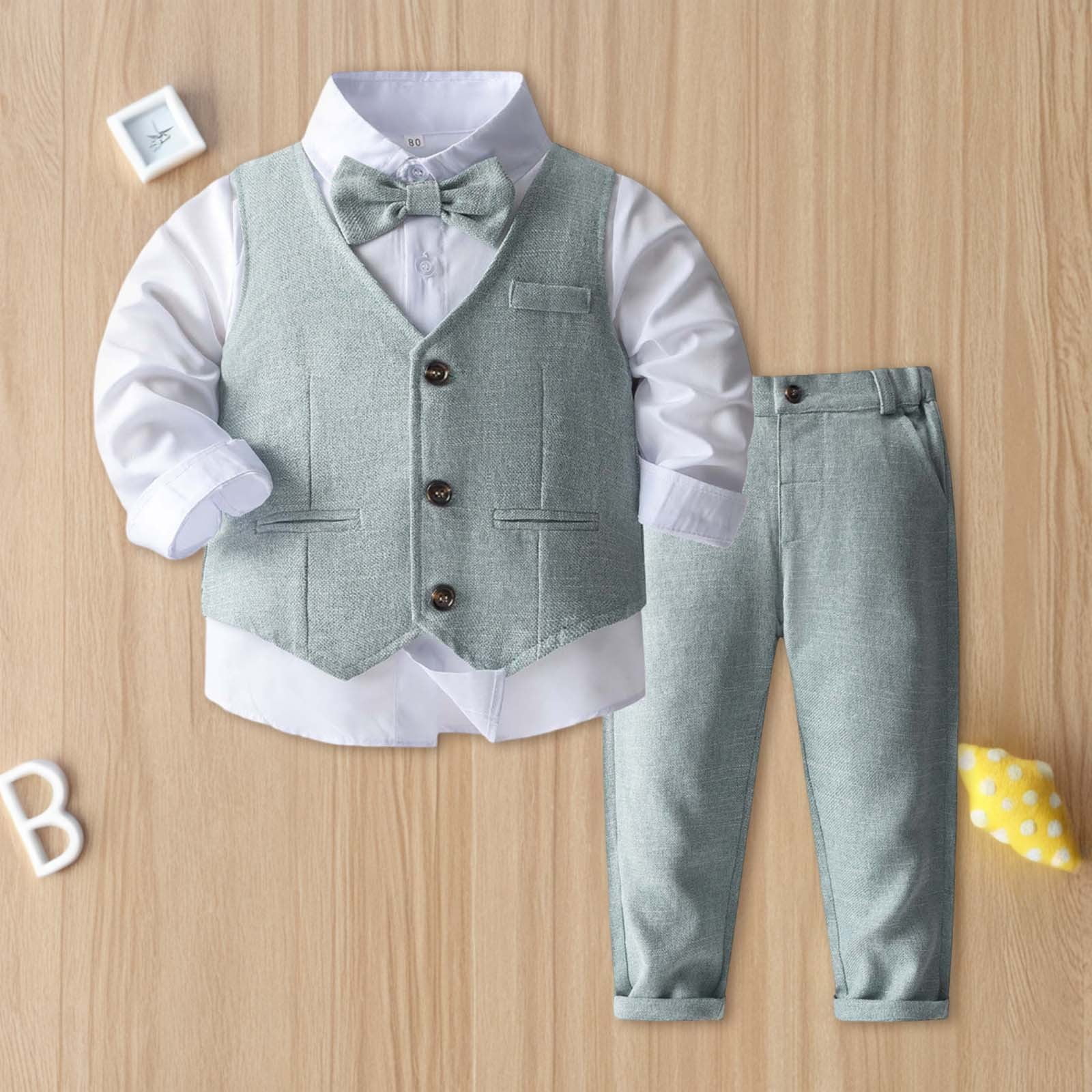 TYGHBN Baby Boy Clothes Suits Tuxedo Gentleman Outfits Formal Dress ...