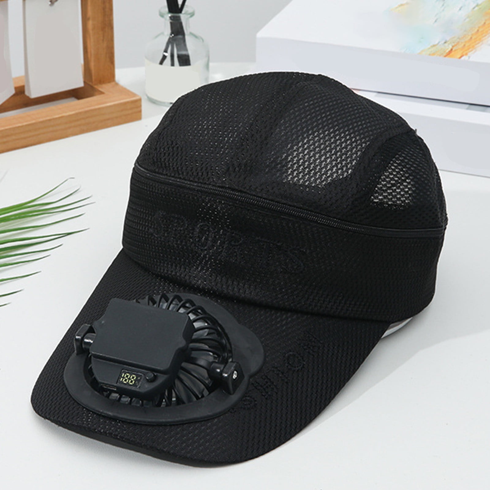 TYGHBN Baseball Cap Built In USB Solar Fan Power Supply Men Women's Fan ...