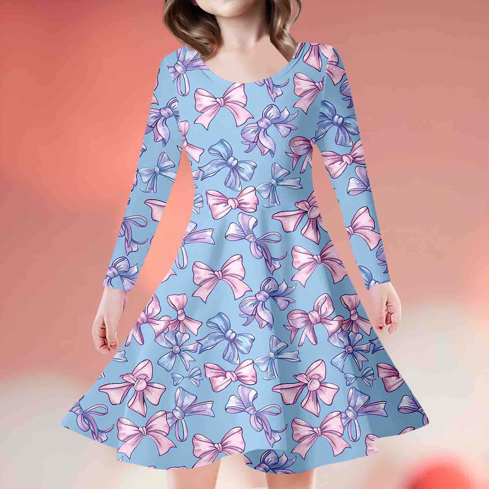 TYGHBN Cuhk Girl/Child Bow Print Party Dress Come Mono Dress Baby Girl ...