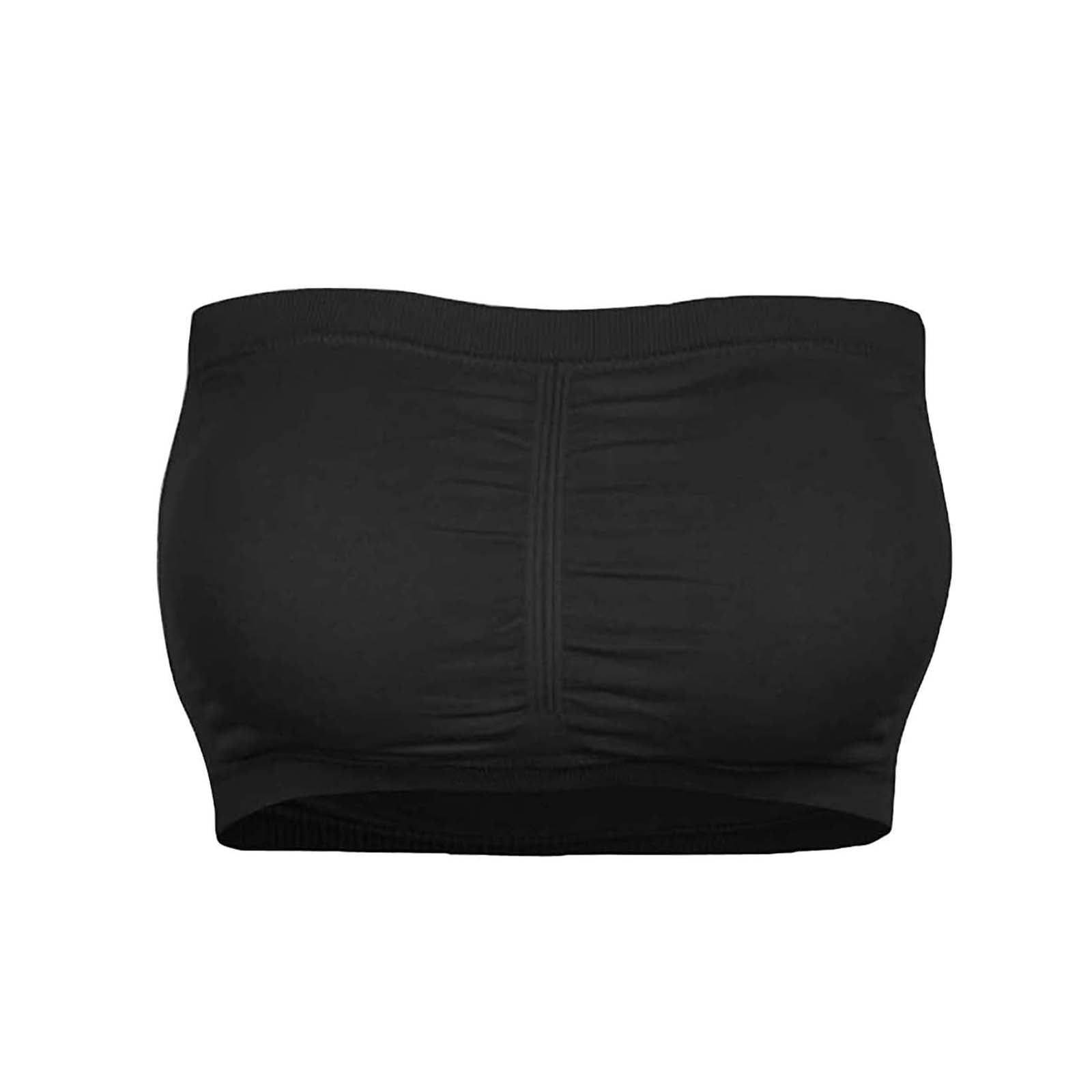 TYGHBN Double Women Plus Size Strapless Bra Bandeau Tube Removable ...