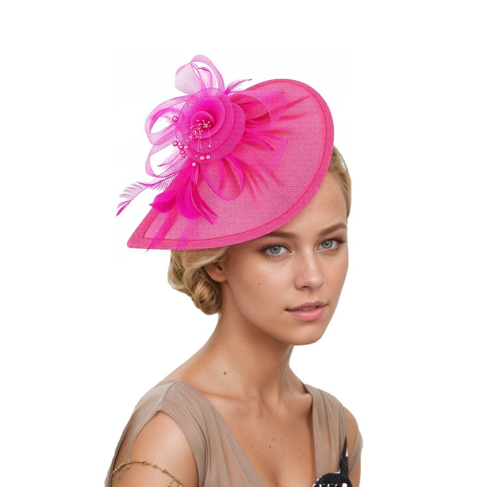 TYGHBN Elegant Feathered Headband for Parties Vintage Shaped Hat ...