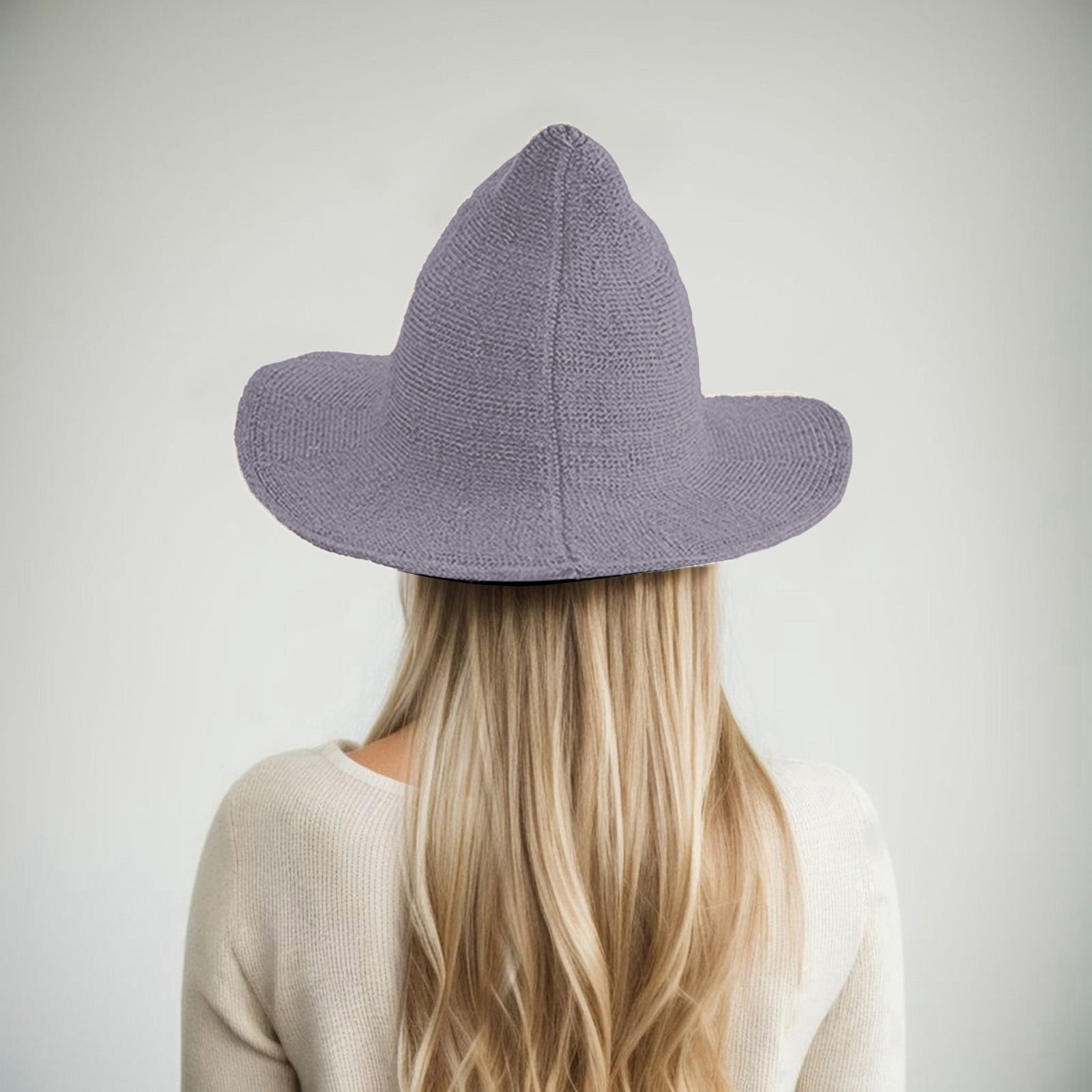 TYGHBN Foldable Knit Pointed Witch Hat for Choice Witch Accessory Mens ...
