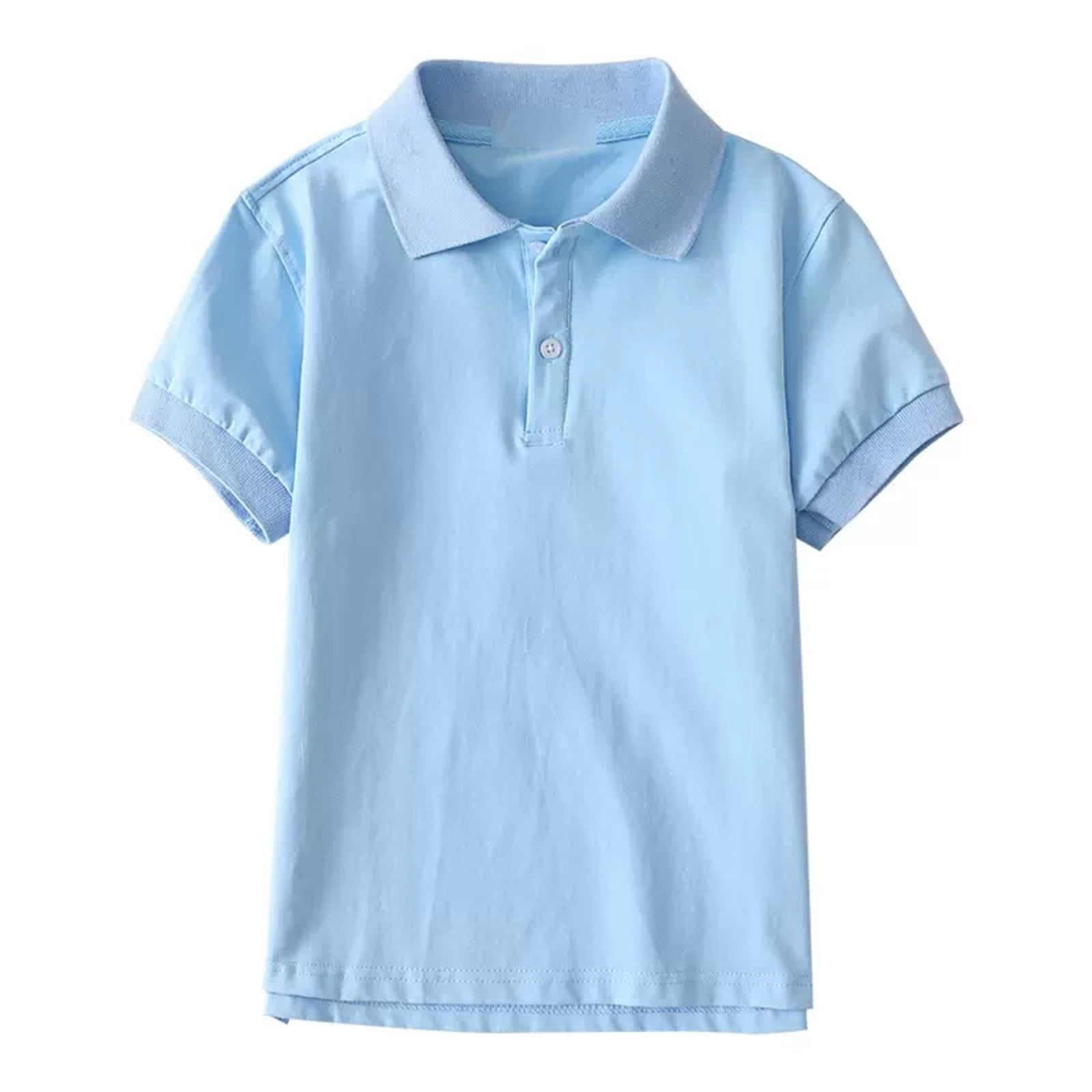 TYGHBN Girls' Boys Kids Short Sleeve Shirt Button Closure Comfortable ...