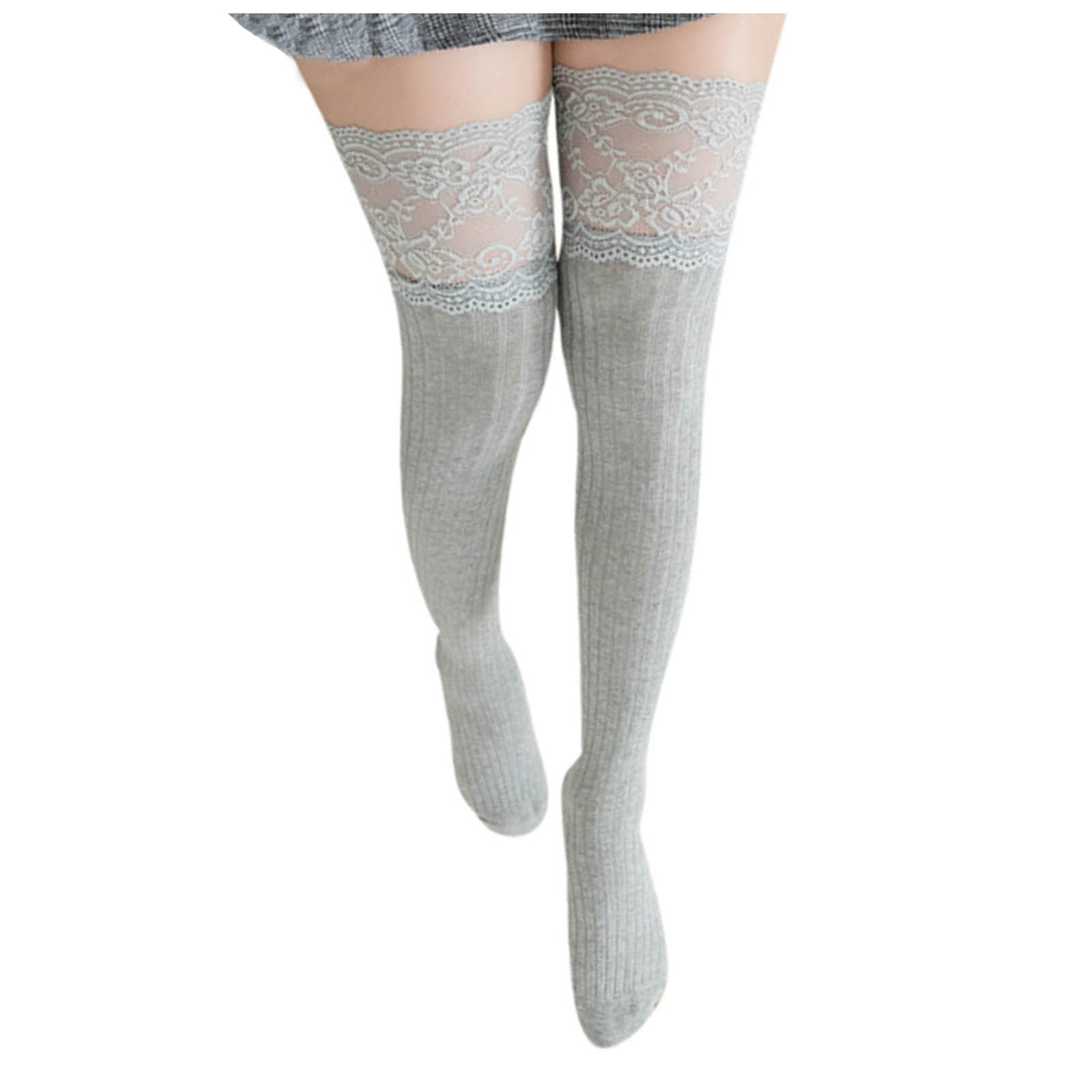 TYGHBN Girls Ladies Women Keep Warm Thigh High Over The Knee Socks Long ...