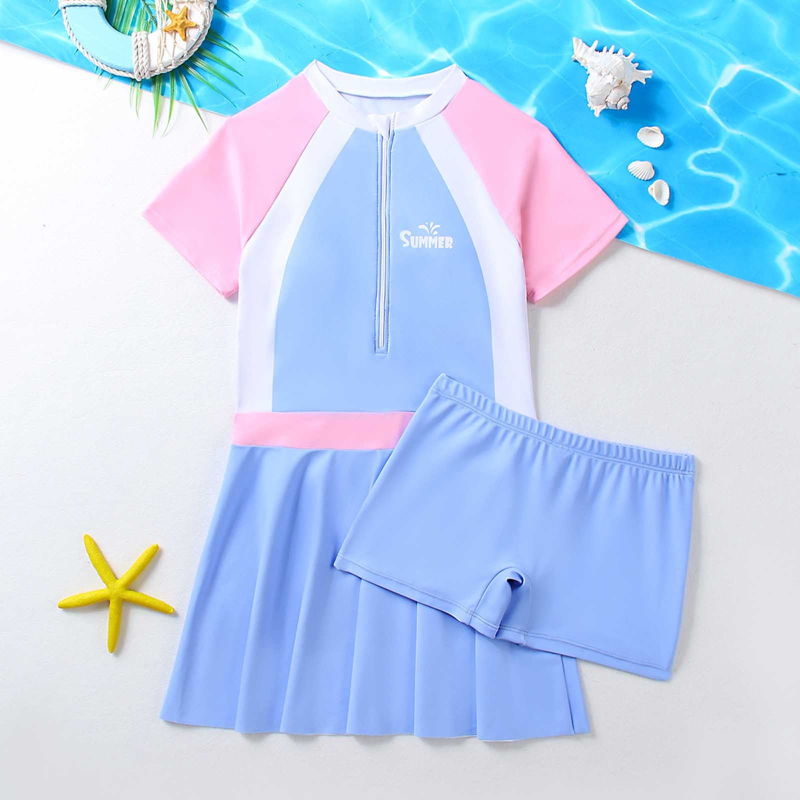 TYGHBN Girls' One Pece Swimsuit | UPF 50+ Profesional Swimwear for Big ...