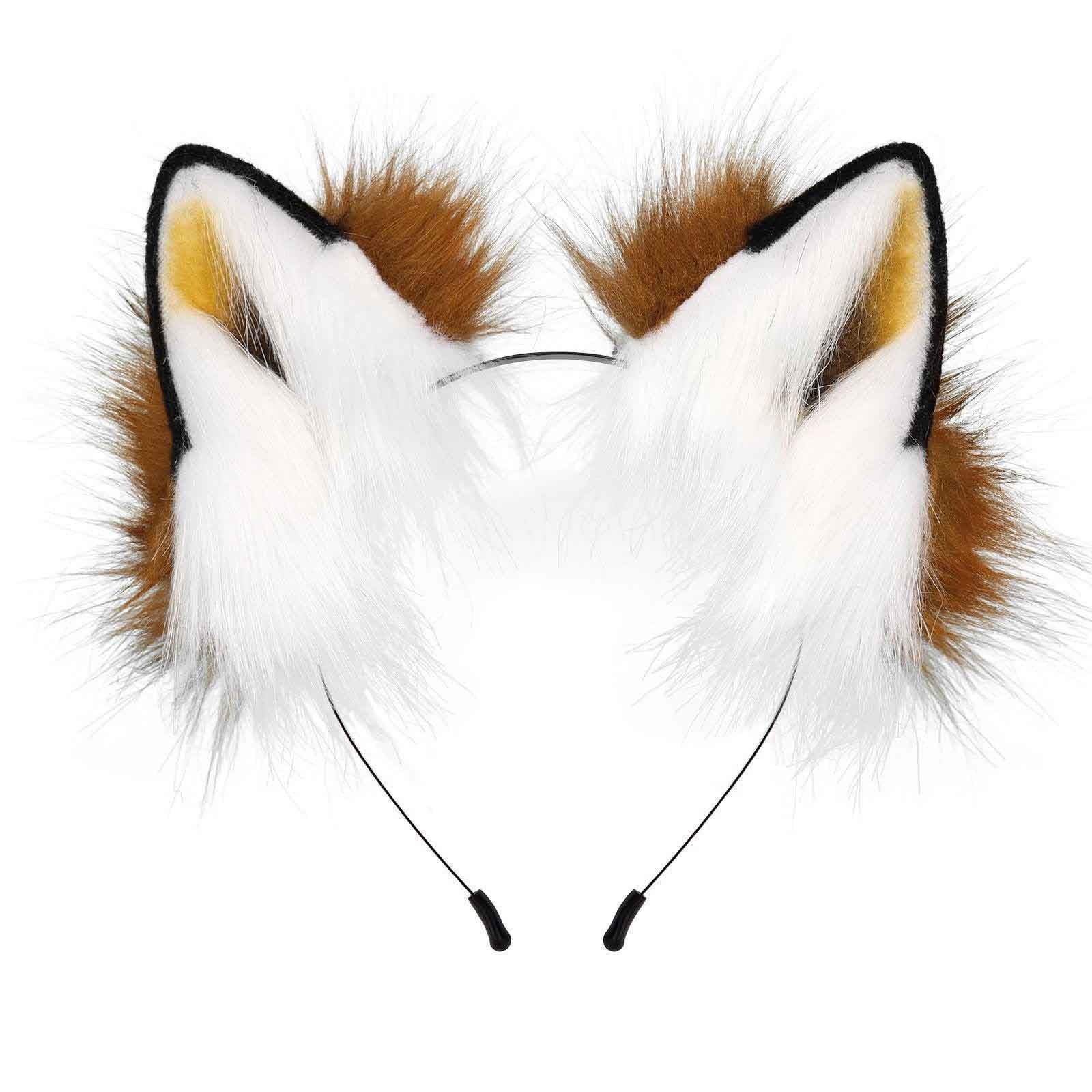 TYGHBN Handmade Wolf Ears Headband Party Accessories Wide Headbands Headband Cylinder Athletic ...