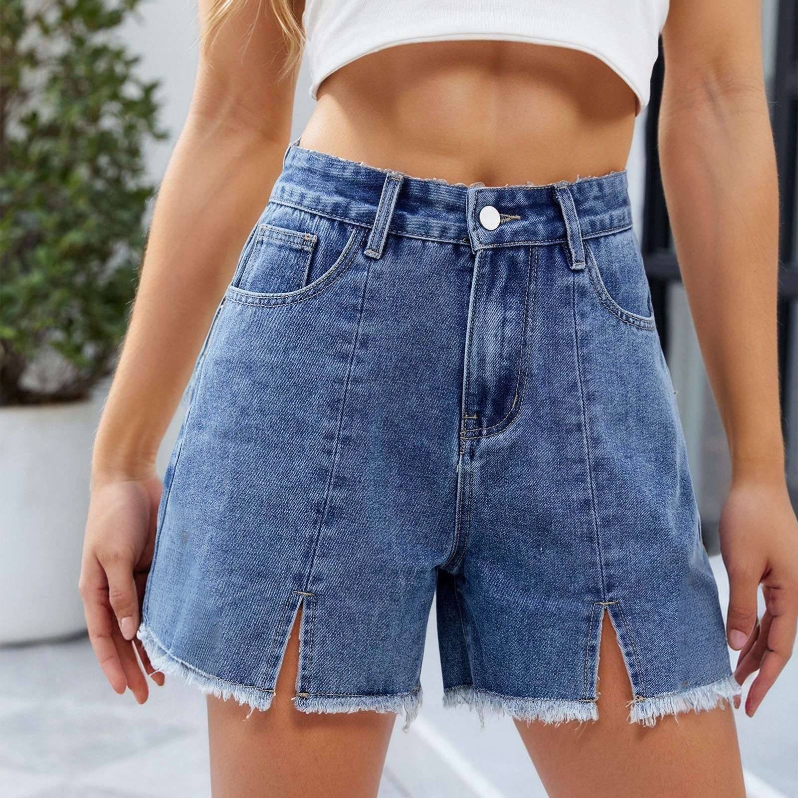 TYGHBN Jean Shorts for Women High Waisted Casual Denim Shorts Cute ...