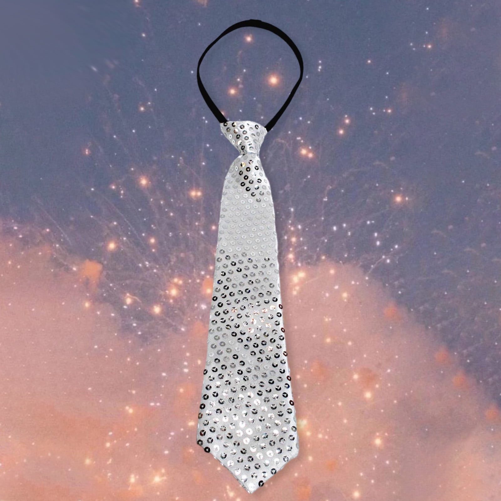 TYGHBN Men's Casual Tie Sequin Tie Dance Performance Stage Performance Sequin Tie Men Girls ...