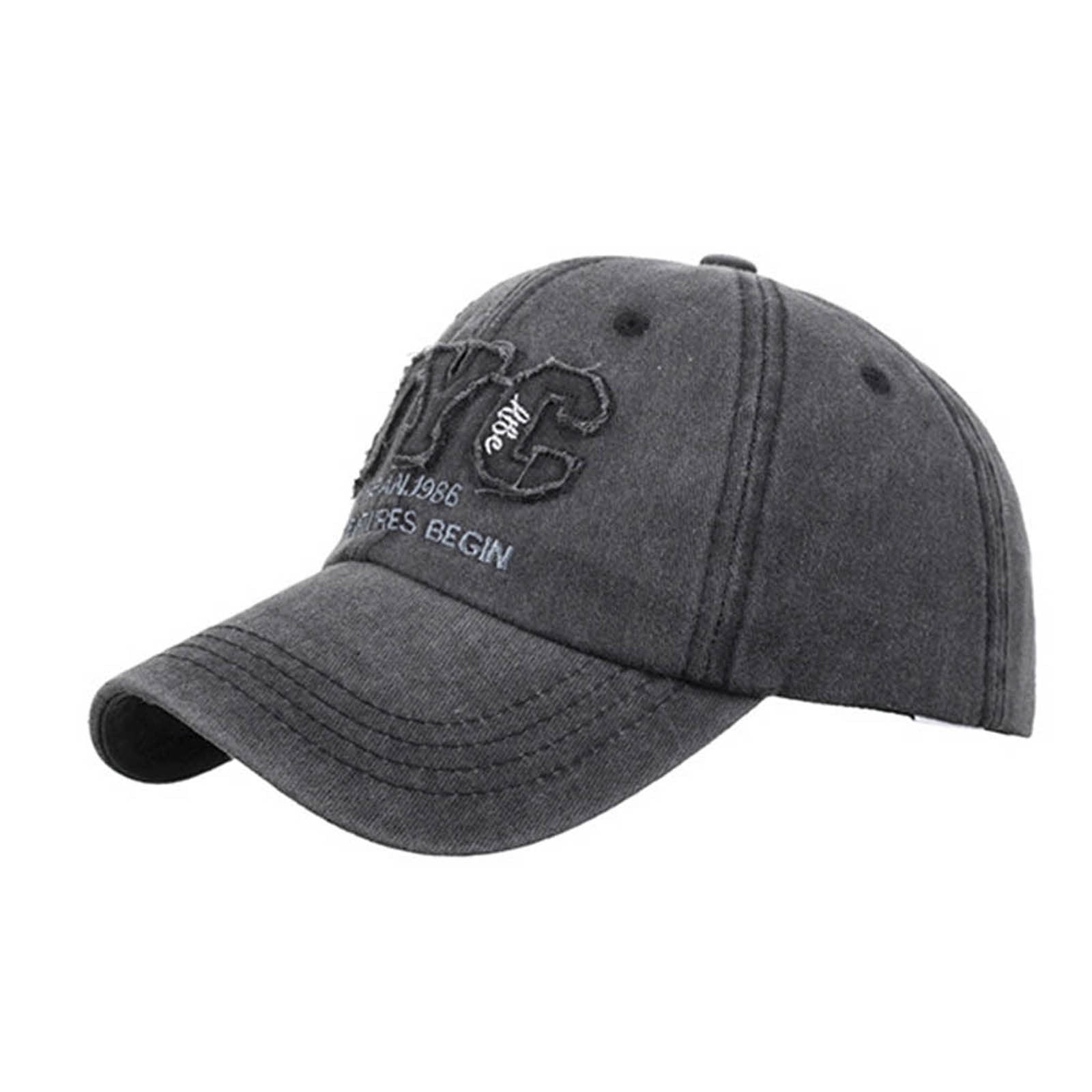 TYGHBN Men's Washed Three Embroidery Baseball Cap Do Baseball Bat ...