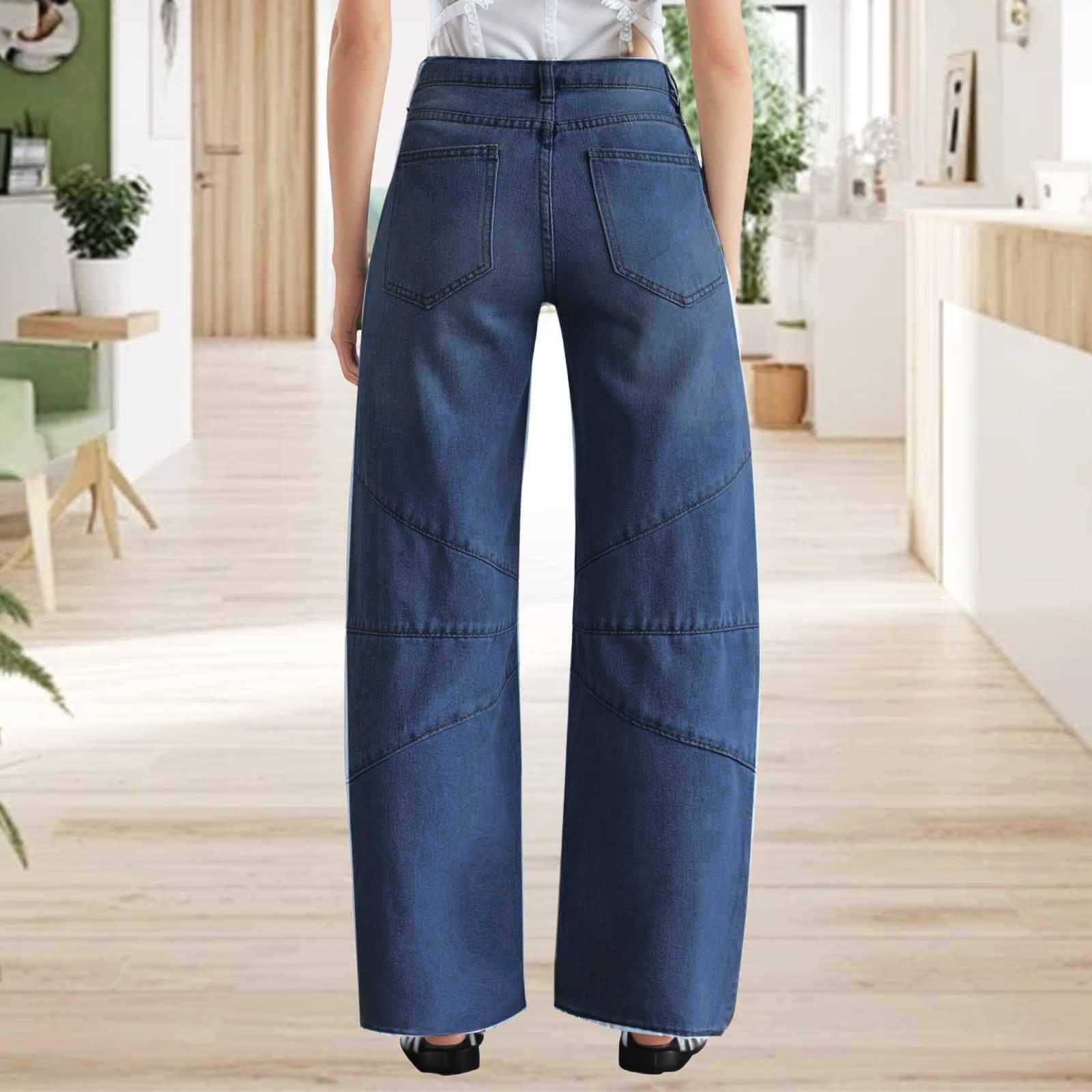 TYGHBN Retro Washed Mid Waist and Loose Pleated Banana Style Versatile ...