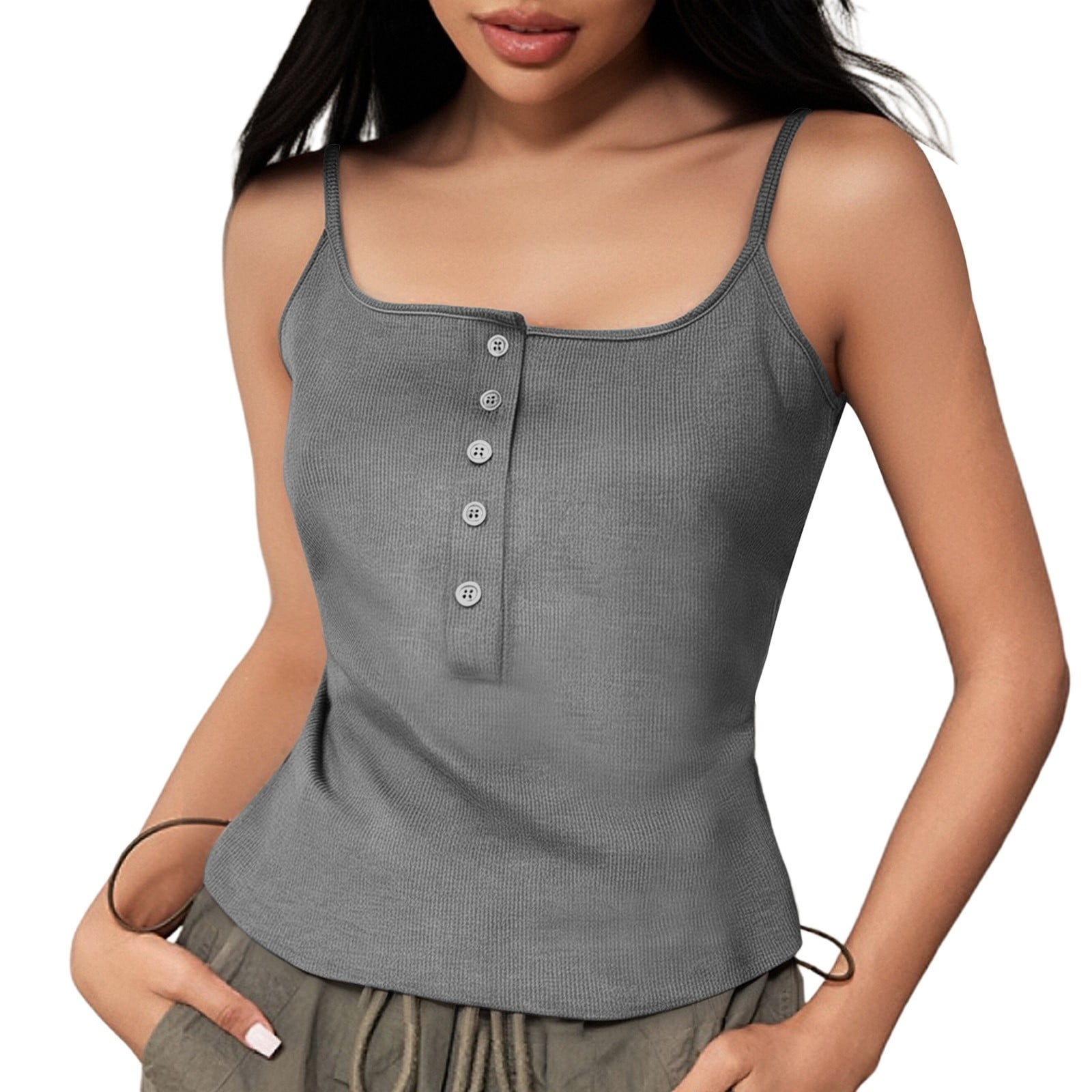 TYGHBN Shoulder Strap Chest Pad Vest for Women Design Square Collar ...