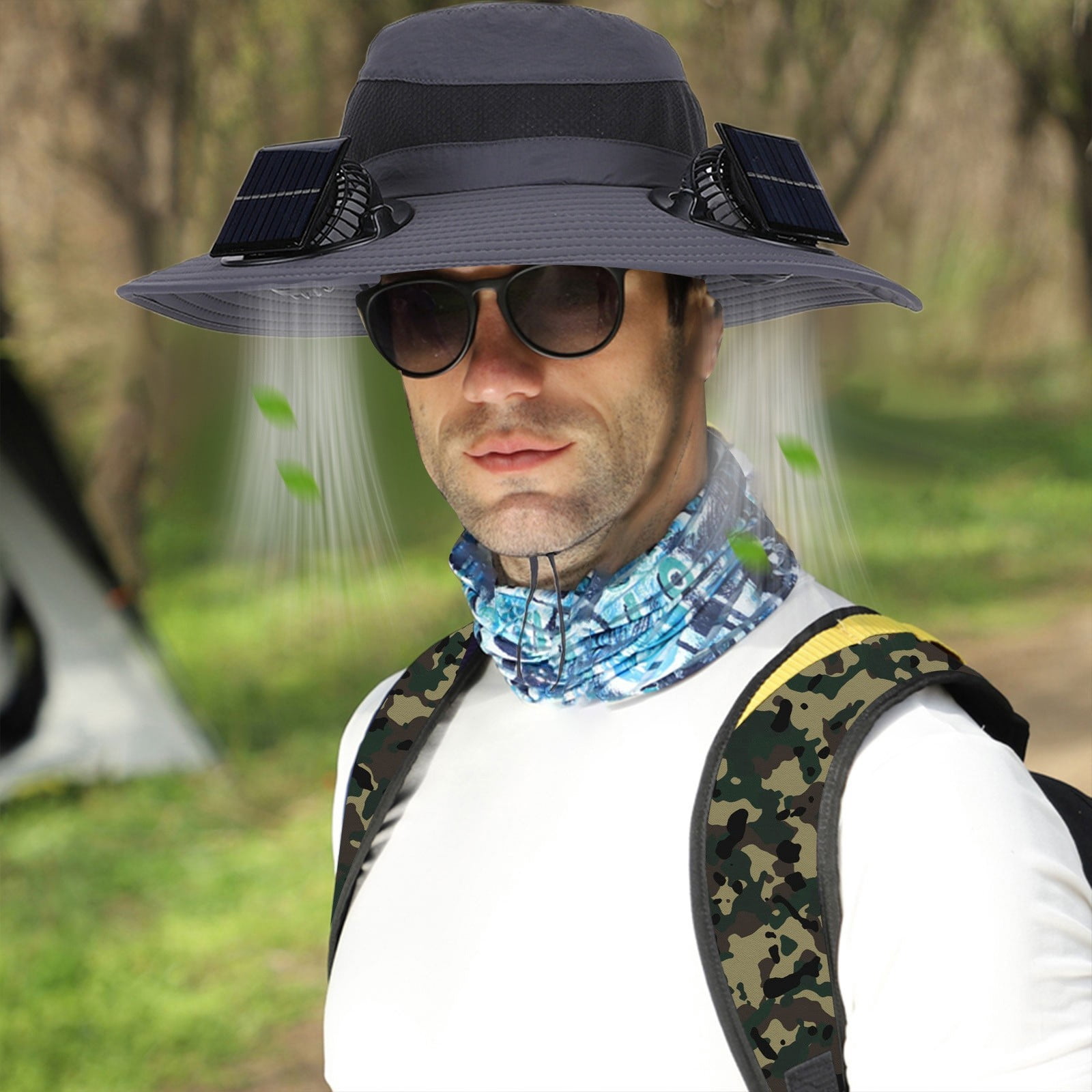 TYGHBN Solar Powered Sun Hat with Built In Fan for Outdoor Work Sports ...