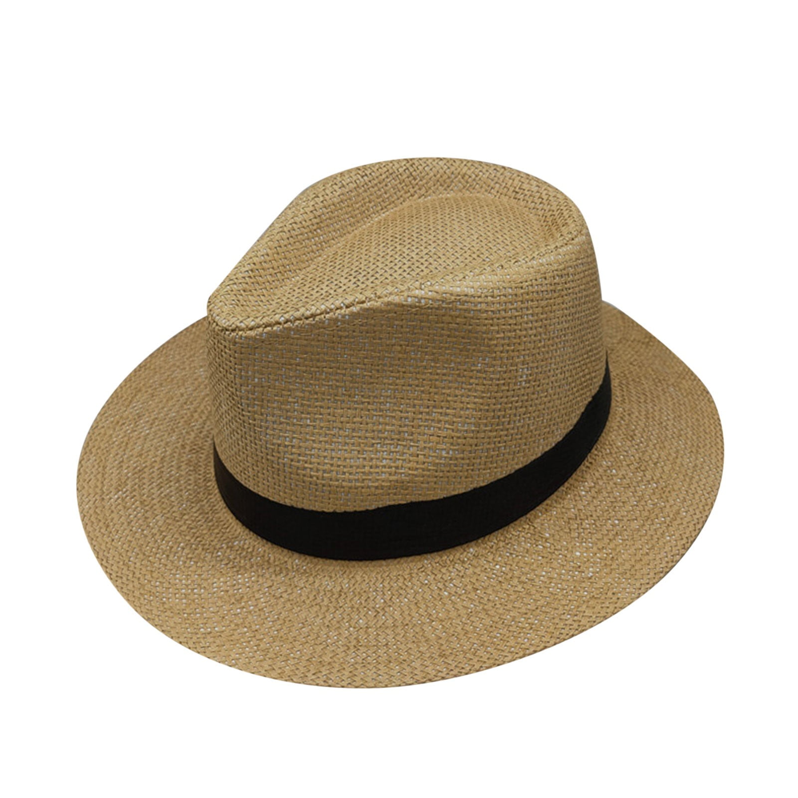 TYGHBN Unisex Fashion Solid Color British Sun Hat Wide Brim Straw Hat ...