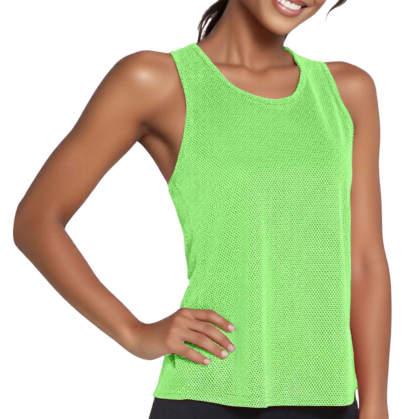 TYGHBN Women Solid Sports Vest Back Pleated Drawstring Yoga Top L ...