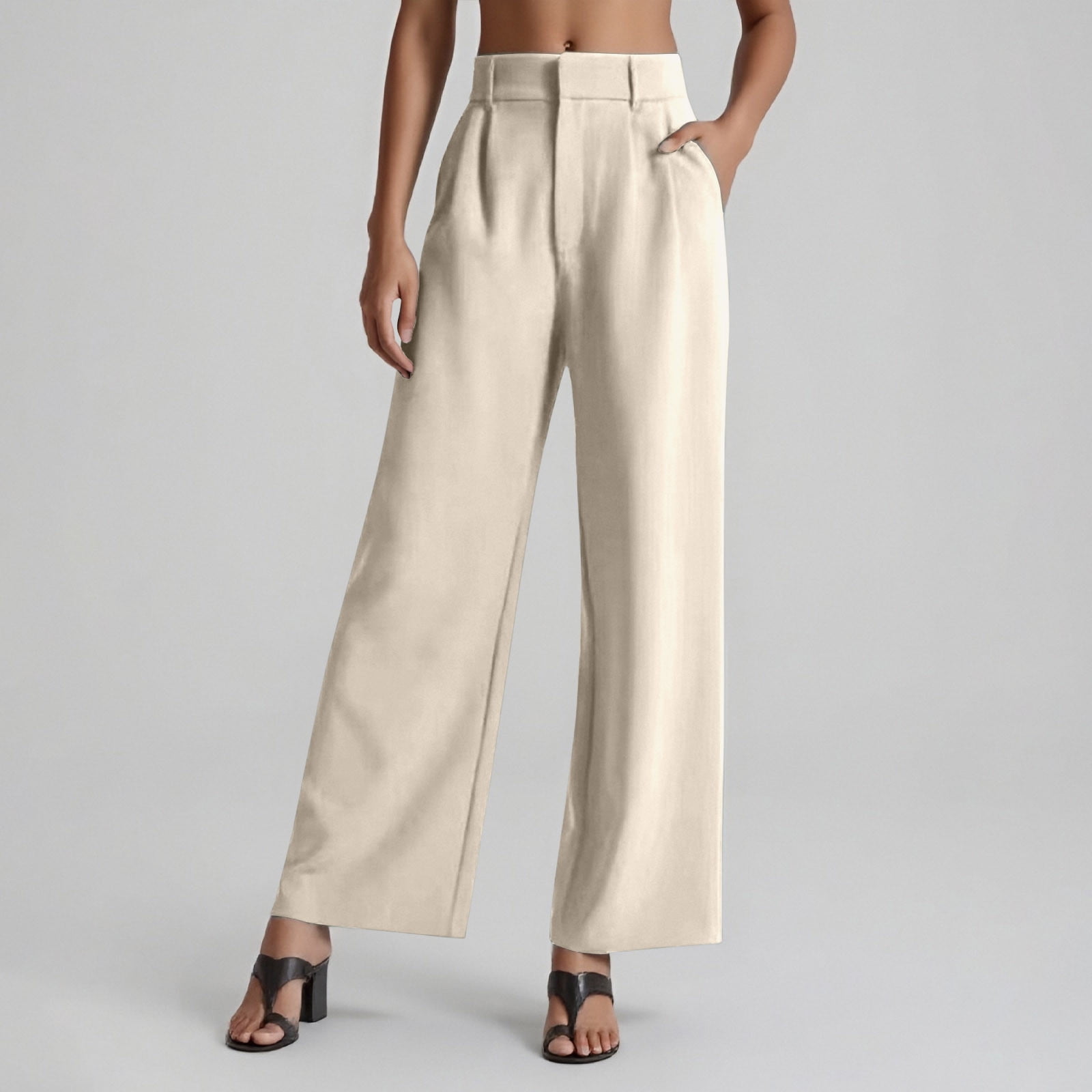 TYGHBN Women Wide Leg Pants for Women Work Business Casual High Waisted ...