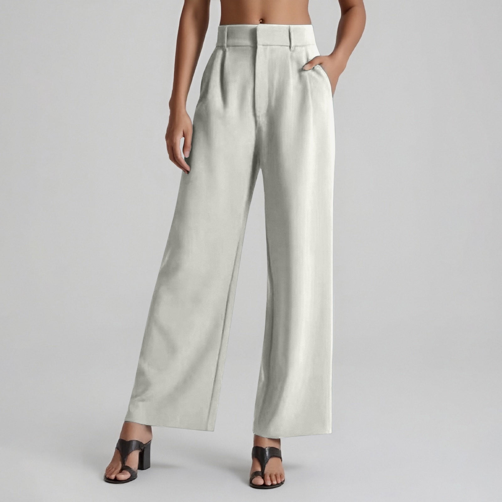 TYGHBN Women Wide Leg Pants for Women Work Business Casual High Waisted ...