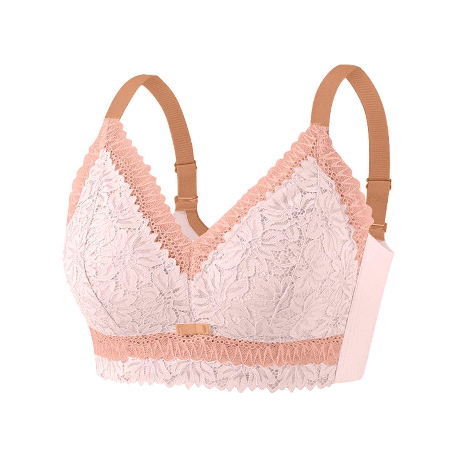 TYGHBN Women's Adjustable Plus Size Thin Bra with Adjustable Straps ...