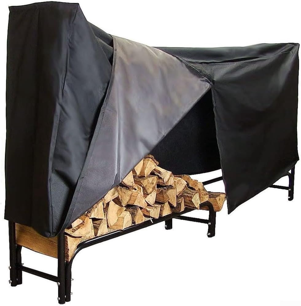 TYHLZJ 8 Feet Firewood Rack Cover Waterproof Heavy Duty Outdoor Log ...