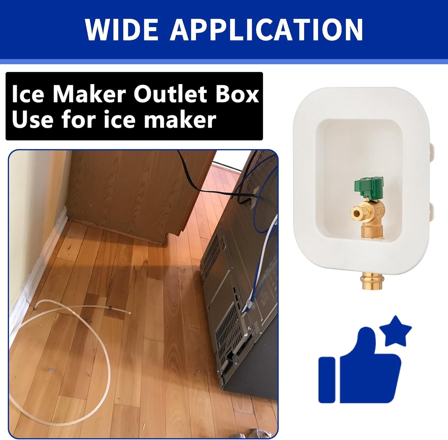 TYHREF-(1 Pack) 1/2 inch Press Connect Pre-Assembled Ice Maker Outlet ...