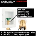 TYHREF-(1 Pack) 1/2 inch Push-to-Connect Pre-Assembled Ice Maker Outlet ...