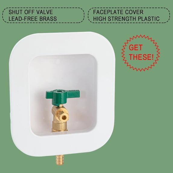 TYHREF-[1 Piece] Ice Maker Outlet Box PEX Crimp, 1/2 inch Crimp PEX ...