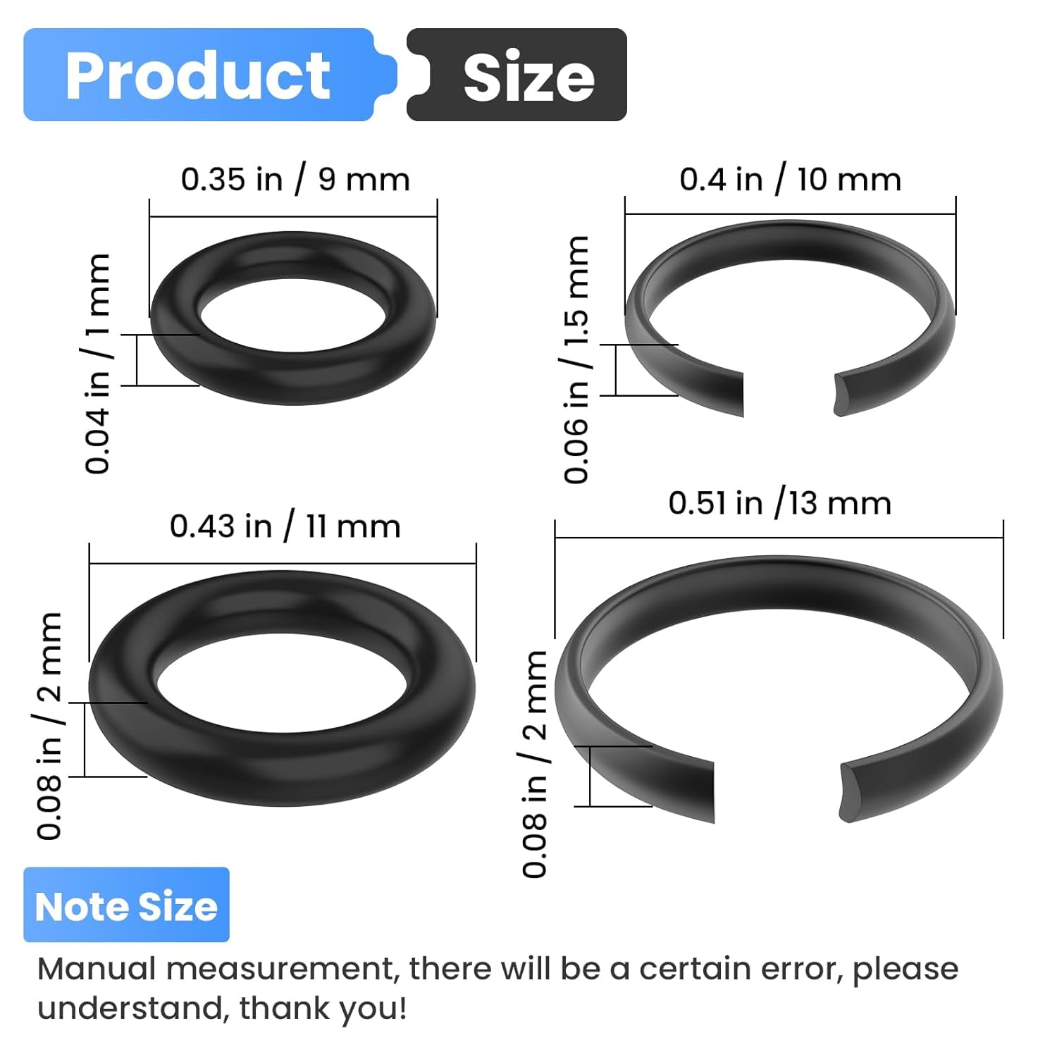 TYHREF-(10+10 Sets) 1/2\u201d and 3/8" Impact Retaining Ring Clip ...