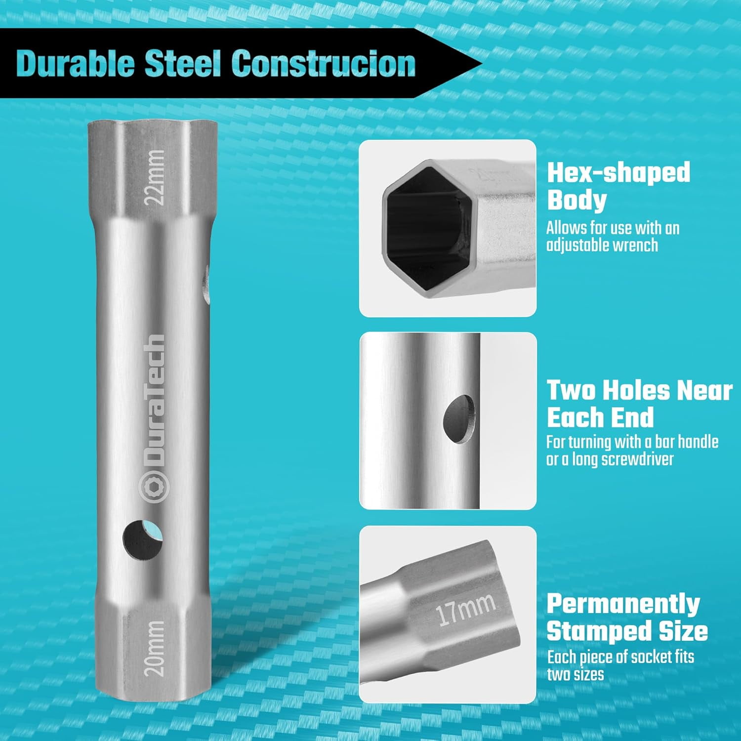 TYHREF-10-Piece Shower Valve Socket Wrench Set with Bar Handles, Metric ...