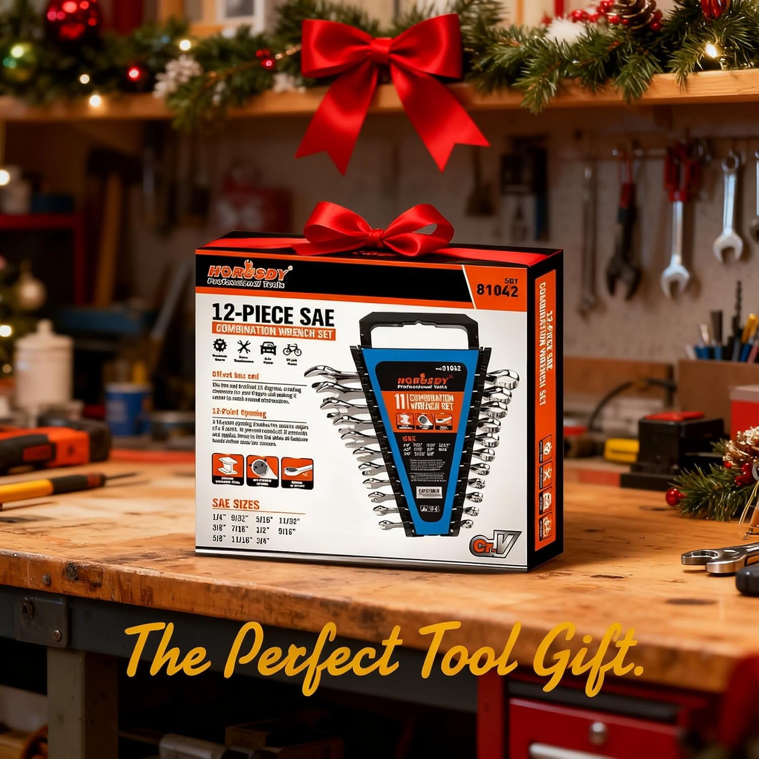 TYHREF-11-Piece Sae Wrench Set | Combination Wrench Set with Organizer ...