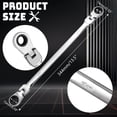 TYHREF-14-15mm Extra Long Flex-Head Ratcheting Wrench, Metric Double ...