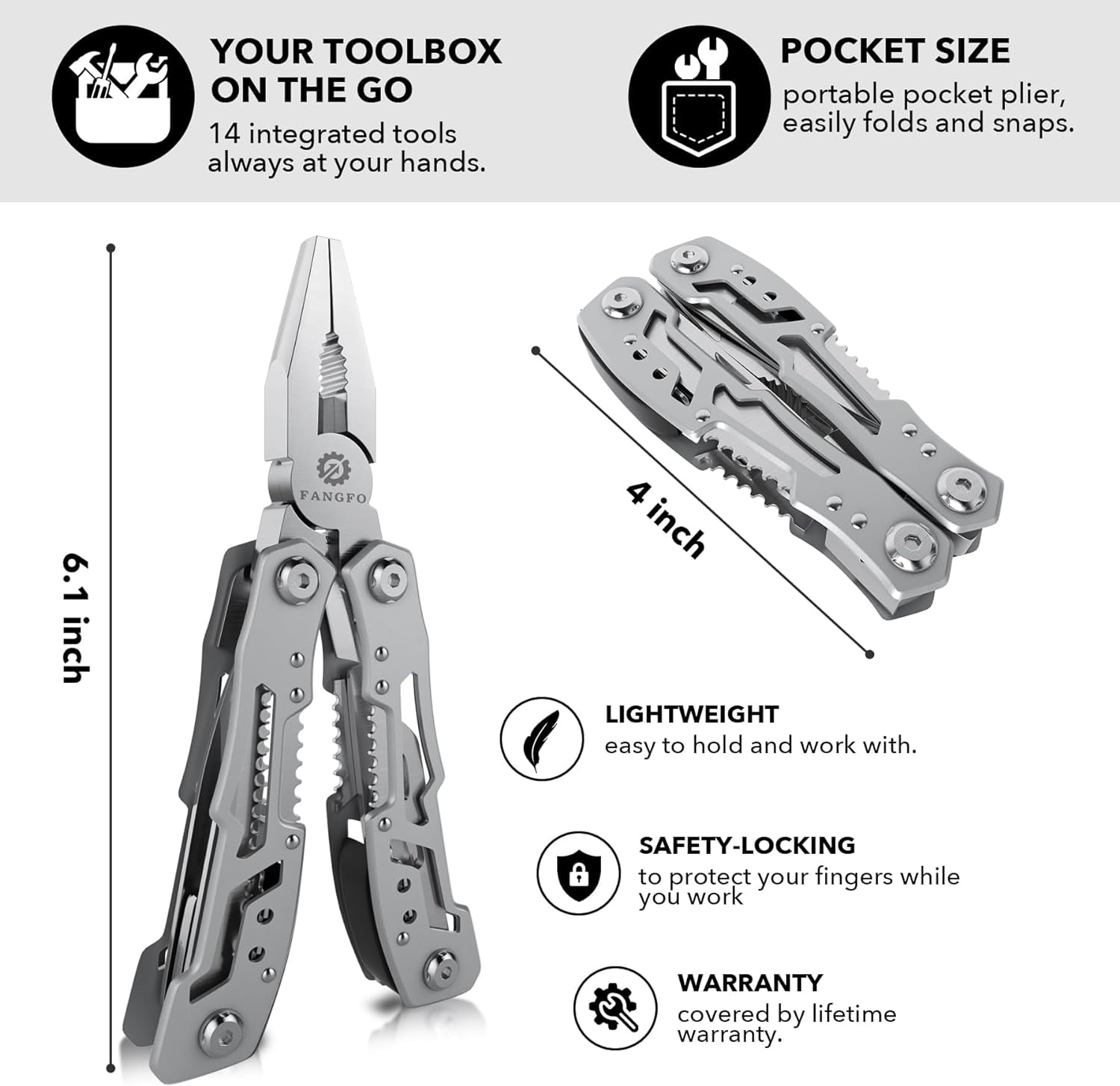 TYHREF-14-In-1 Multitool PliersPremium Portable Multi Tool with Safety ...