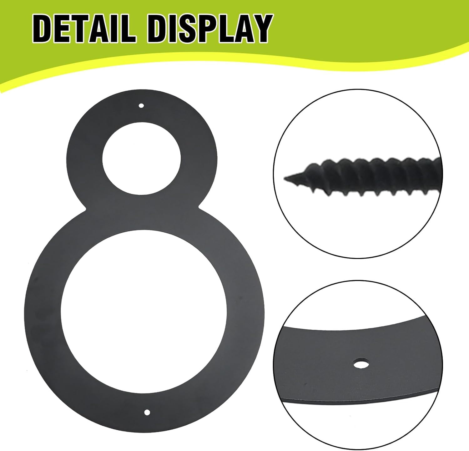 TYHREF-16 Inch Modern House Numbers for Outside Black with Nail Kit ...