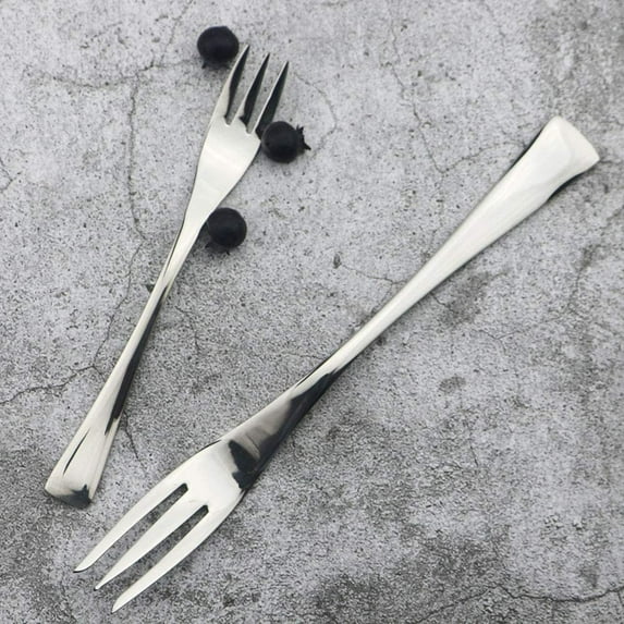TYHREF-18/10 Stainless Steel 4 Piece Mirror Polished Silver Cake Fork ...