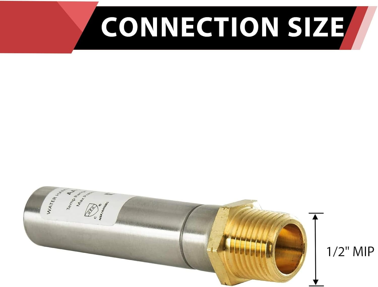 TYHREF-2-Pack MH-131, 1/2-Inch MIP Thread Stainless Steel Water Hammer ...