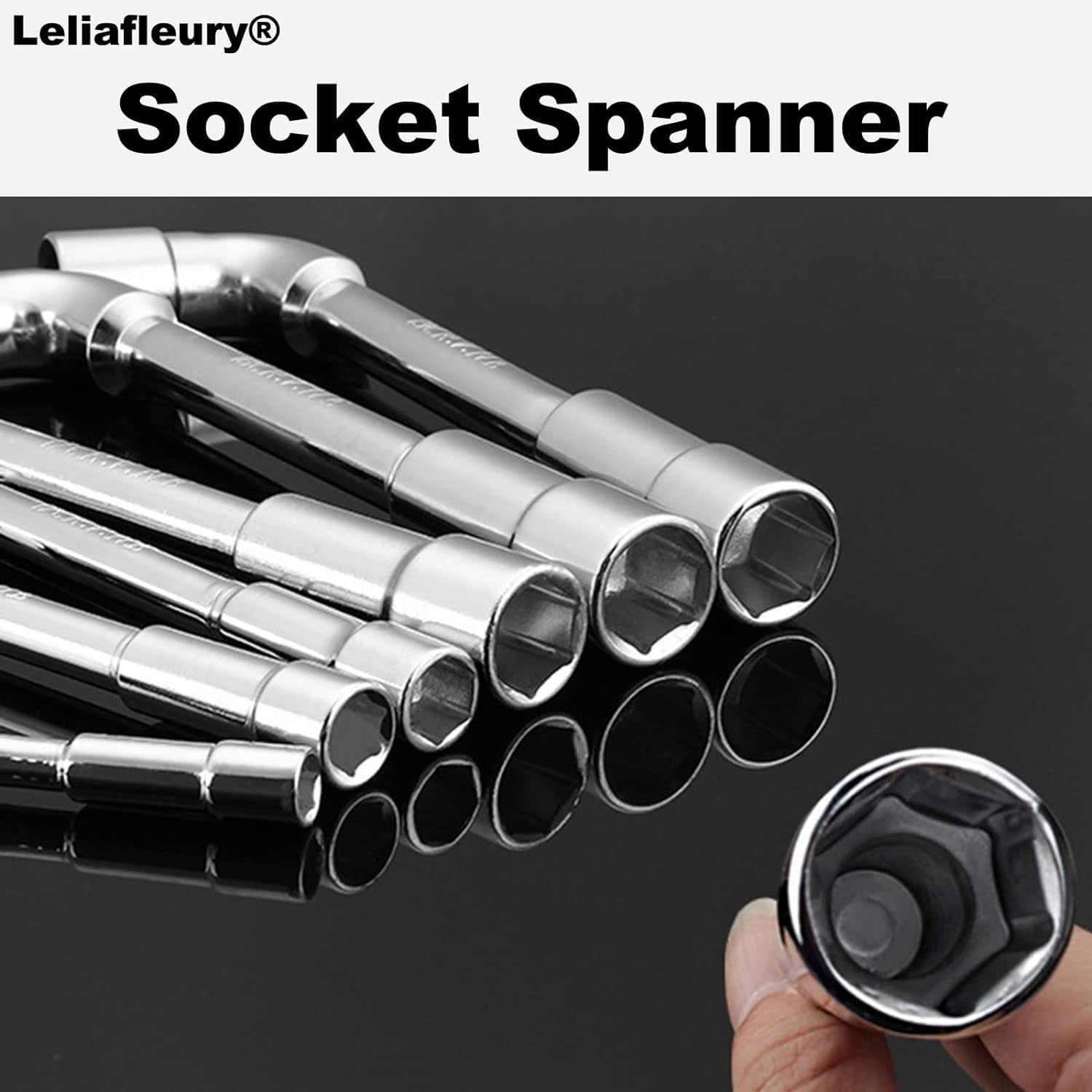 TYHREF-23mm L Shaped Angled Wrench, Hex Tubular Socket Wrench, Chrome ...