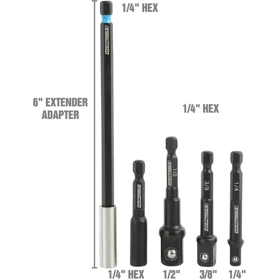 TYHREF-26525 5 Piece Impact Driver Bit Set, Hex Bit Socket Set, Impact ...